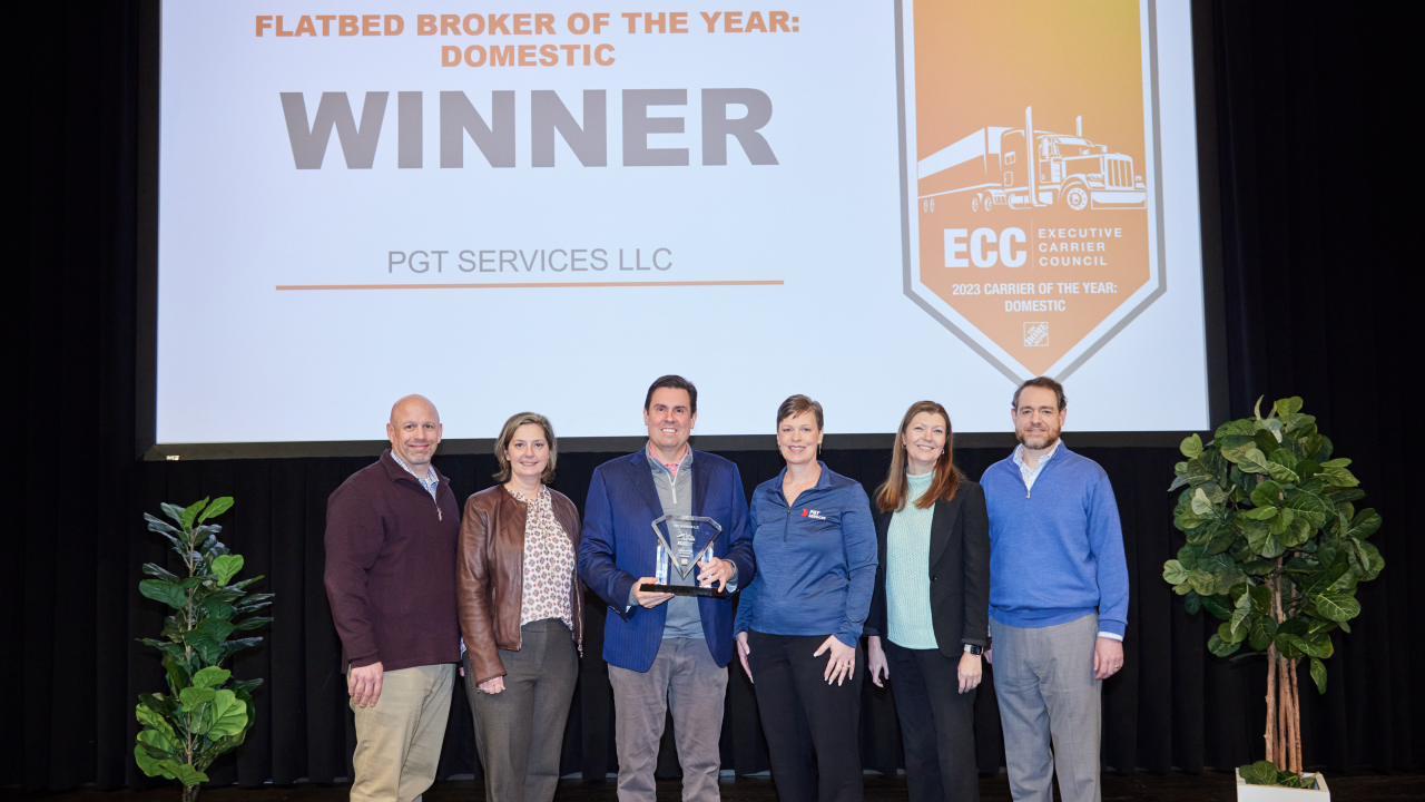 PGT Services Awarded 2023 Home Depot Flatbed Broker of the Year - PGT Services