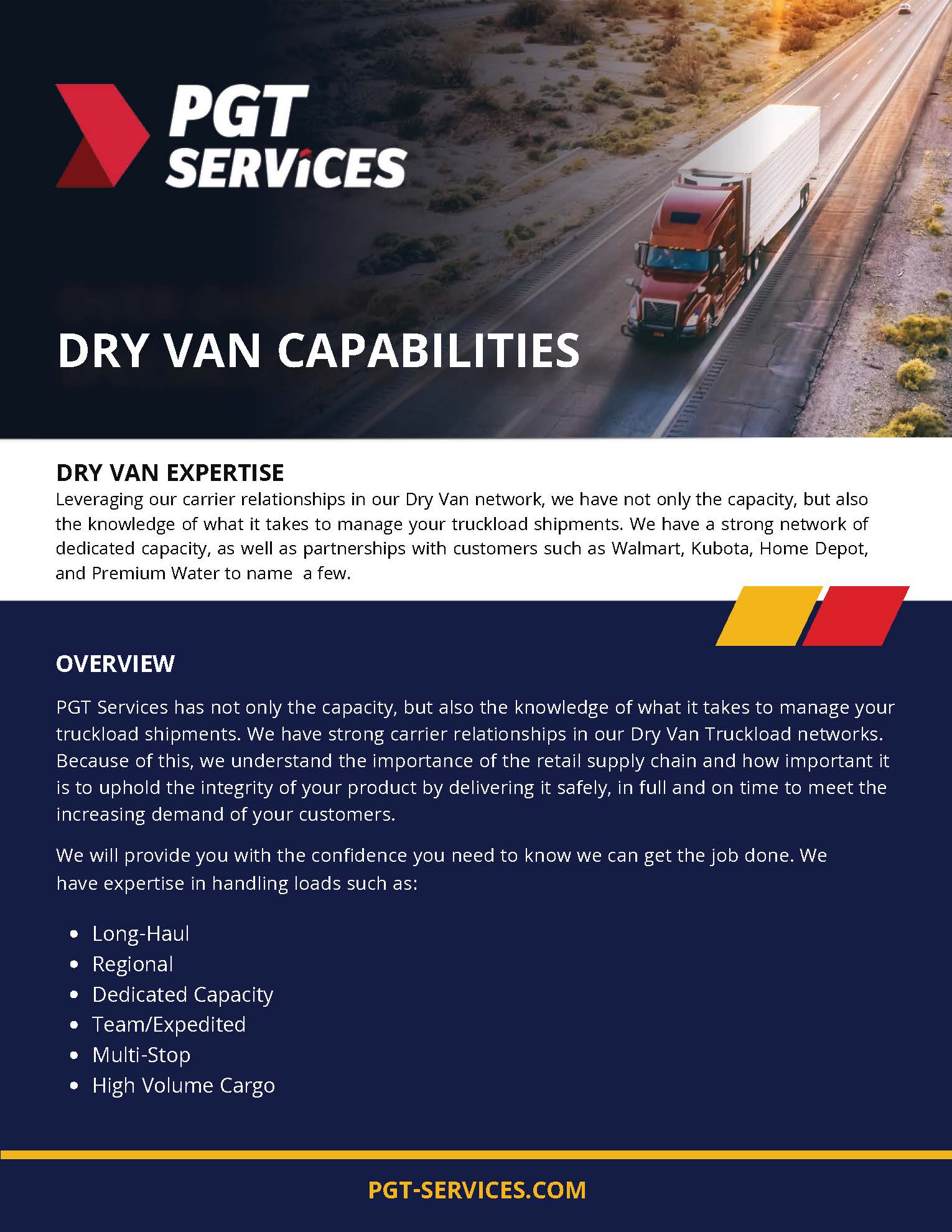 Dry Van - PGT Services